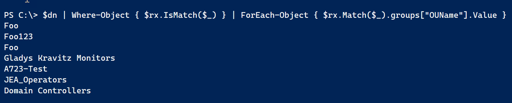 Distinguished Parsing With Powershell And Regex • The Lonely Administrator